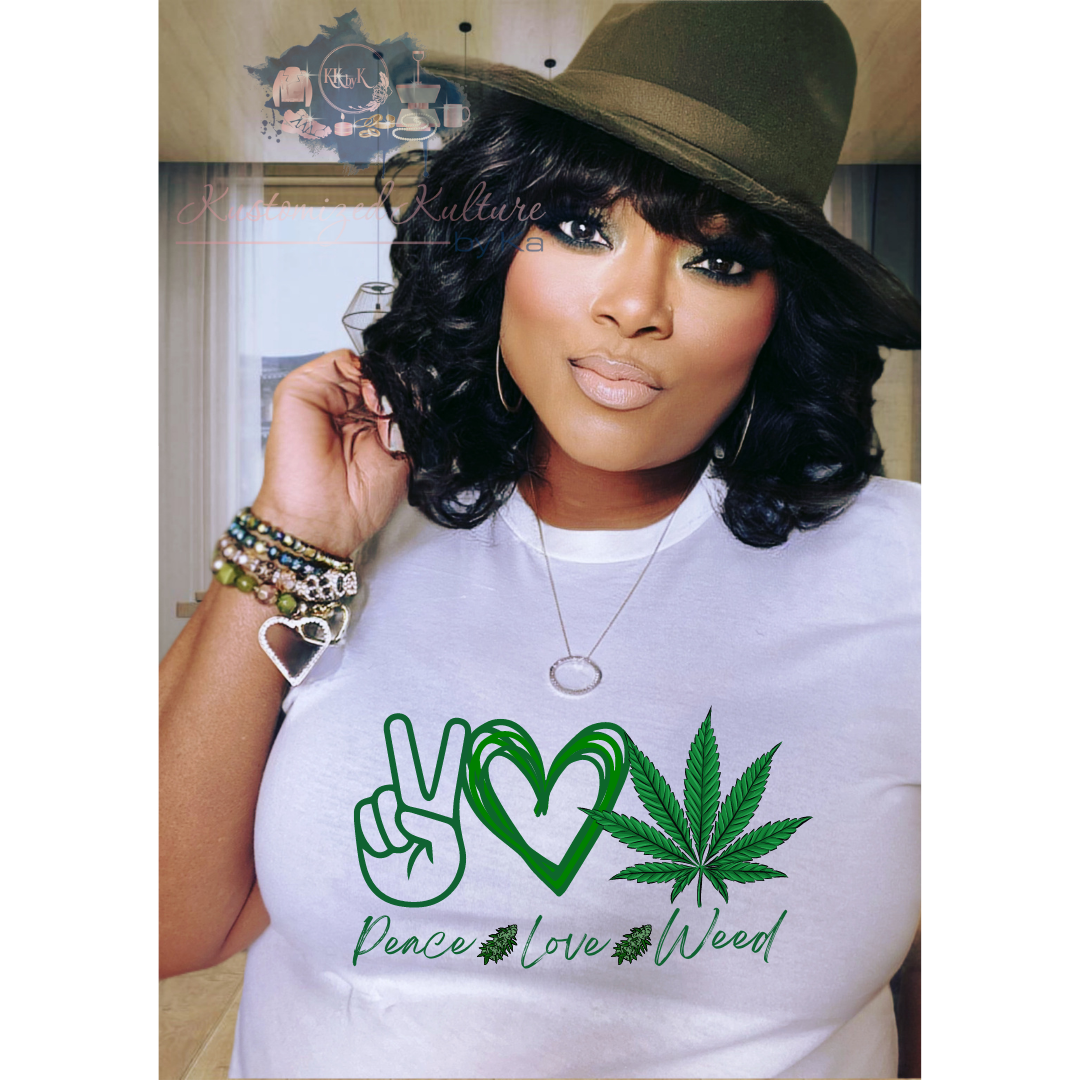 Peace Love Weed PNG & SVG Digital Files | Mockup Included – Kustomized ...